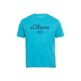 s.Oliver Men Big Sizes Shirt male Blue size 4XL