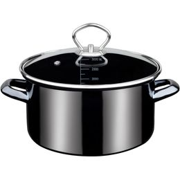 Bratentopf GSW "Profi-Black-Star", schwarz, H:10,5cm Ø:20cm, Töpfe, Induktion