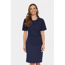 Saint Tropez Damen Bleistiftkleid "GennySZ Dress", blau, Gr. S, unifarben, Web, Obermaterial: 72% Viskose, 24% Polyacryl, 4% Elasthan, Kleider