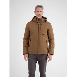 Blouson Lerros "Lerros Herren Blouson in Stukturoptik", Herren, Gr. L, sepia, 100% Polyester, Jacken, Wasser- und windabweisend