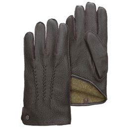Lederhandschuhe Pearlwood "Luke", Herren, Gr. 8,5, braun (hazel), Ziegenleder, unifarben, Handschuhe, Atmungsaktiv, W&auml;rmeregulierend, Wind - und Wasserabweisend