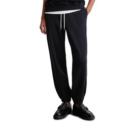 Marc O'Polo Jerseyhose MARC O'POLO "aus reinem Organic Cotton", Damen, Gr. XXS, Normalgr&ouml;&szlig;en, blau (deep night blau), Sweatware, Obermaterial: 100% Baumwolle, unifarben, skinny fit lang, Hosen Jerseyhose
