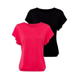Lascana Shirt female Pink, Black size 32/34
