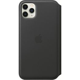 Apple Leder Folio (Apple iPhone 11 Pro Max), Smartphone Hülle, Schwarz