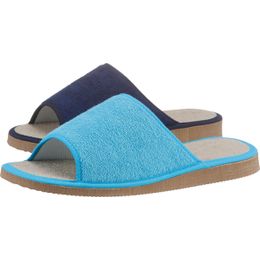 Damen Pantoffel t&uuml;rkis + marine, Gr&ouml;&szlig;e 38