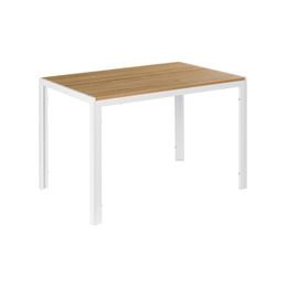 Beliani Esszimmertisch MANN in Braun/Weiß - (W) 70 x (H) 75 x (L) 120 cm | Gr.: onesize