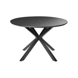 Beliani Esszimmertisch FITZROY in Schwarz - (W) 120 x (H) 75 x (L) 120 cm | Gr.: onesize