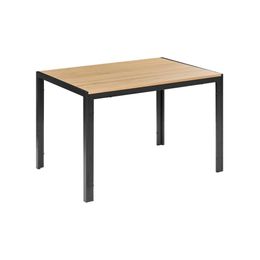 Beliani Esszimmertisch MANN in Braun/Schwarz - (W) 70 x (H) 75 x (L) 120 cm | Gr.: onesize