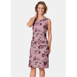 GOLDNER Elegantes Kleid aus weichem Mesh in rosenquarz / purpur / gemustert | Gr.: 54
