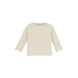 Noppies Langarmshirt ' Sumer ' Gr&ouml;&szlig;e 74 dunkelbeige / pastellgr&uuml;n / offwhite