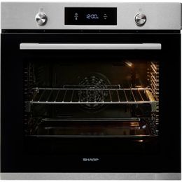 Sharp Einbaubackofen »K-70P19INH-EU« mit Vollauszug SoftClosing silberfarben