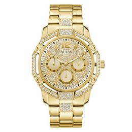 Guess Multifunktionsuhr &raquo;REGAL&laquo; Quarzuhr, Armbanduhr, Herrenuhr, Edelstahlarmband, Datum goldfarben Multifunktionsuhr f&uuml;r Herren