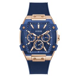 Guess Herren Multifunktionsuhr &raquo;PHOENIX&laquo; Quarzuhr, Armbanduhr, Herrenuhr, Silikonarmband, Datum blau