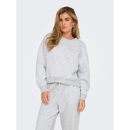 Only Sweatshirt &raquo;ONLBEST L/S CREW NECK SWT NOOS&laquo; Light Grey Melange L L Sweater von Only
