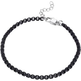 Firetti Fußkette »Schmuck Geschenk Edelstahl Fußschmuck Venezianerkette Color« schwarz-edelstahlfarben