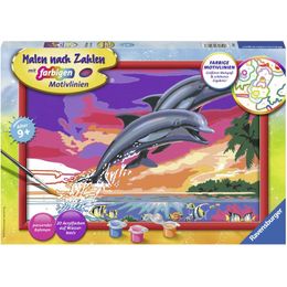 Ravensburger Malen nach Zahlen »Welt der Delfine« Made in Europe bunt