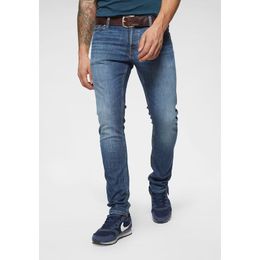 Jack & Jones JACK & JONES Slim-fit-Jeans »JJIGLENN Slim-Fit mit Stretch und praktischer 5-Pocket-Form« mit Abriebeffekten Dark Blue Denim 36 - Länge 32 Länge 32...
