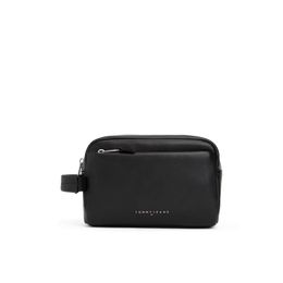 Tommy Jeans Kulturbeutel »TJM LINEAR LEATHER WASHBAG«, Reise, Unisex Minibag mit Logoschriftzug schwarz