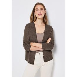 Street One Cardigan mit V-Ausschnitt nomad brown mel. 44 44 Cardigan von Street One