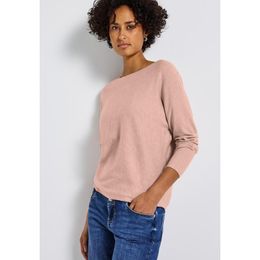Street One Strickpullover mit Rippb&uuml;ndchen faded rose mel. 46 46 Pullover von Street One