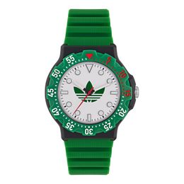 adidas originals Quarzuhr »DISCOVERER TWO« Armbanduhr, Herrenuhr, Damenuhr, Silikonarmband, Leuchtzeiger grün Geschmackvolle Armbanduhr für Sie & Ihn