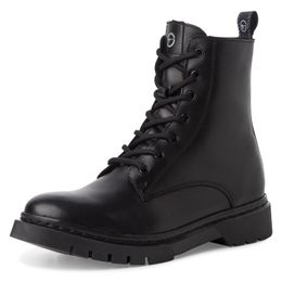 Tamaris Winterboots, Blockabsatz, Schn&uuml;rboots, Winterstiefelette, T-Logo an der Zunge schwarz 39 39 Winterboots mit zweckm&auml;&szlig;igem Innenrei&szlig;verschluss