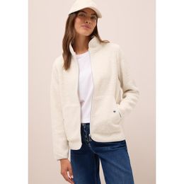 Cecil Sweatjacke mit Stehkragen teddy vanilla white S (38) S (38) Jacke f&uuml;r Damen von Cecil