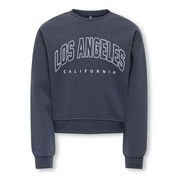 KIDS Only Sweatshirt »KOGSWEAT LIFE LS CREW O.SIZE STAT CP SWT« Ombre Blue Print:Los Angeles - California 134/140 134/140 Sweater von KIDS Only für...