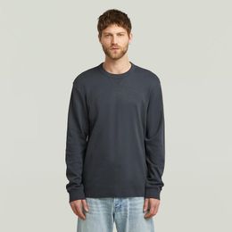 G-Star Raw G-STAR Longsleeve &raquo;Nifous R&laquo; mit geripptem Einsatz vorne india ink XL XL T-Shirt von G-STAR