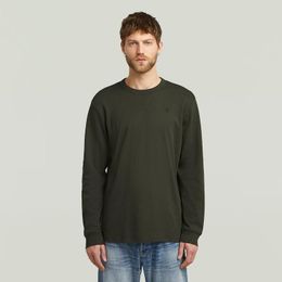 G-Star Raw G-STAR Longsleeve &raquo;Nifous R&laquo; mit geripptem Einsatz vorne asfalt L L T-Shirt von G-STAR