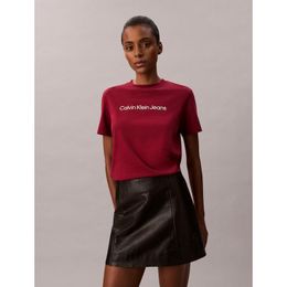 Calvin Klein Jeans T-Shirt &raquo;A- INST. LOGO CLASSIC TEE SS&laquo; mit Logoschriftzug Magenta Jewel XL (44) XL (44) T-Shirt von Calvin Klein Jeans Womanswear