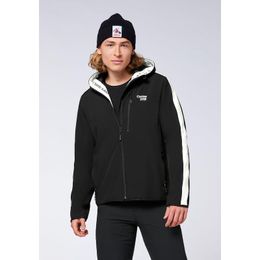Chiemsee Softshelljacke Black Beauty M (48/50) M (48/50) Chiemsee Herren-Funktionsjacke mit Skifahrer-Aufn&auml;her