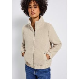 Street One Boucl&egrave;jacke in Teddy-Qualit&auml;t savannah sand 42 42 Jacke von Street One