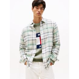 Tommy Jeans Flanellhemd »TJM REG FLANNEL CHECK SHIRT EXT« kariert, regular fit, Langarmhemd, Button-down-Kragen Cloudy Jade / Big Check L - N-Gr...
