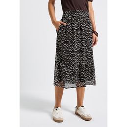 Street One Midirock mit All-Over Print deep roast brown 38 38 Rock von Street One