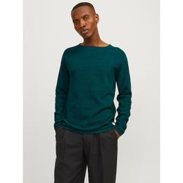 Jack & Jones JACK & JONES Rundhalspullover »JJEHILL KNIT CREW NECK NOOS« mit Strukturstrick Deep Teal Detail:Twist M M Herren-Pullover von Jack&Jones