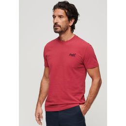 Superdry Rundhalsshirt »ESSENTIAL LOGO EMB TEE« cranberry XXL XXL Cooles Shirt von Superdry