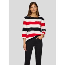Rabe 3/4-Arm-Shirt gerippte Struktur Mohn 50 50 3/4-Arm- Shirt von Rabe