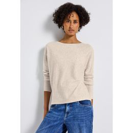 Street One Strickpullover mit Rippbündchen tusk cream mel. 46 46 Pullover von Street One