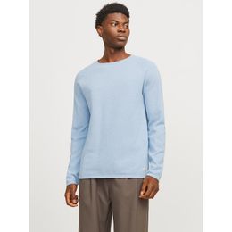 Jack & Jones JACK & JONES Rundhalspullover »JJEHILL KNIT CREW NECK NOOS« mit Strukturstrick Cashmere Blue Detail:Twist XXL XXL Herren-Pullover von Jack&Jones