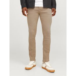 Jack & Jones JACK & JONES Slim-fit-Jeans »JJIGLENN Slim-Fit mit Stretch und praktischer 5-Pocket-Form« mit Abriebeffekten Moonbeam 30 - Länge 32 Länge 32 30...