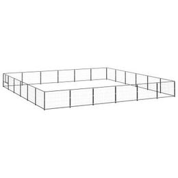 vidaXL Hundezwinger Stahl schwarz 6 m, 6 m, 70 cm