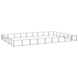 vidaXL Hundezwinger Stahl schwarz 9 m, 6 m, 70 cm