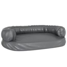 vidaXL Hundebett Ergonomisch Kunstleder grau M