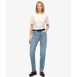 Superdry Damen Mom Jeans aus Bio-baumwolle mit Hohem Bund Blue - Gr&ouml;&szlig;e: 26/32 2123632000277AJ8052