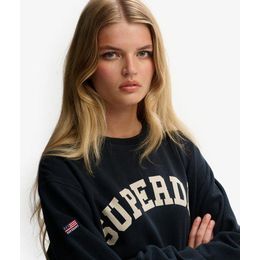 Superdry Damen L&auml;ssiges Athletic Essentials Sweatshirt Navy - Gr&ouml;&szlig;e: 40 210262350074298T019