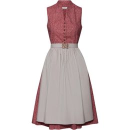 Almsach Midi-Dirndl Rot/Grau (Gr&ouml;&szlig;e: 36)