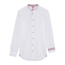 Spieth & Wensky Spieth & Wensky Slim Fit Stehkragenhemd Finsterau Wei&szlig;/Rot (Gr&ouml;&szlig;e: 3XL)