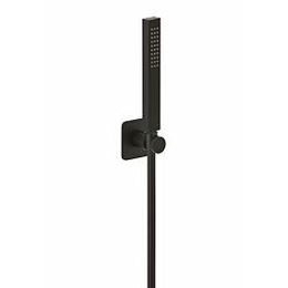 Herzbach Deep Black Wannenset 36.630423.1.12 mit Stabhandbrause Messing, schwarz matt
