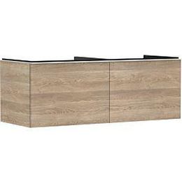 Hansgrohe Xelu Q Waschtischunterschrank 54068700 1360x485x550mm, 2 Schubkästen, Eiche Natur, mattweiß